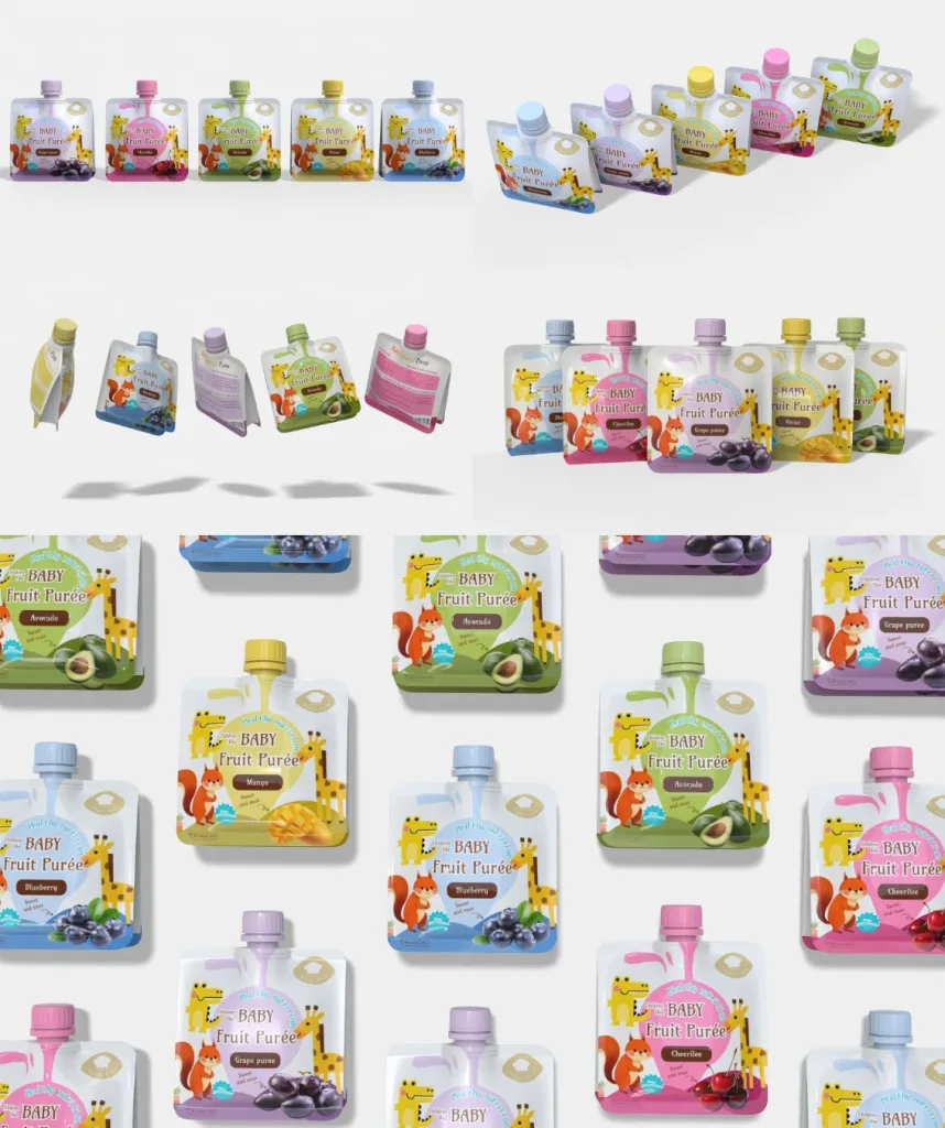Baby Food Puree Packaging: Superior Designs with AI – AI Packaging ...