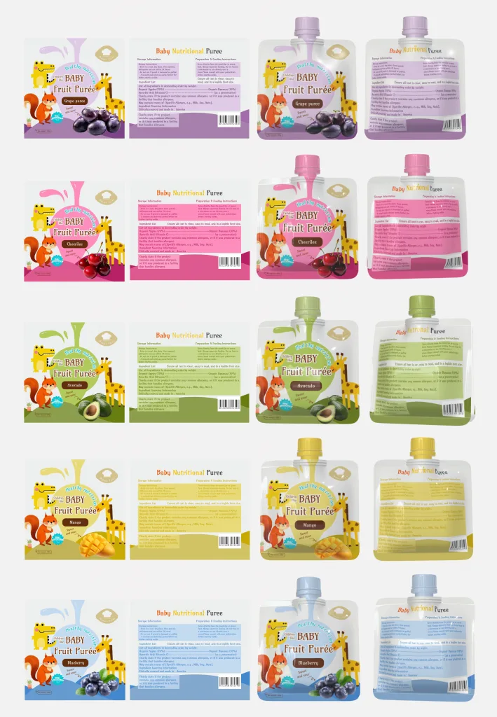 Baby Food Puree Packaging: Superior Designs with AI - AI Packaging ...